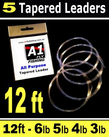 Fly Lines-Leaders-Loops - A1 Fly Leaders - 12ft / 6lb, 5lb, 4lb, 3lb ...