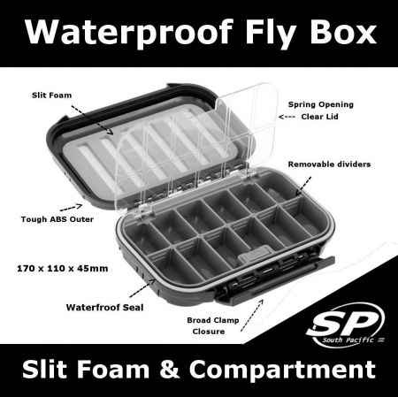 Fly Boxes - Compartment & Foam Waterproof Fly Box - SP
